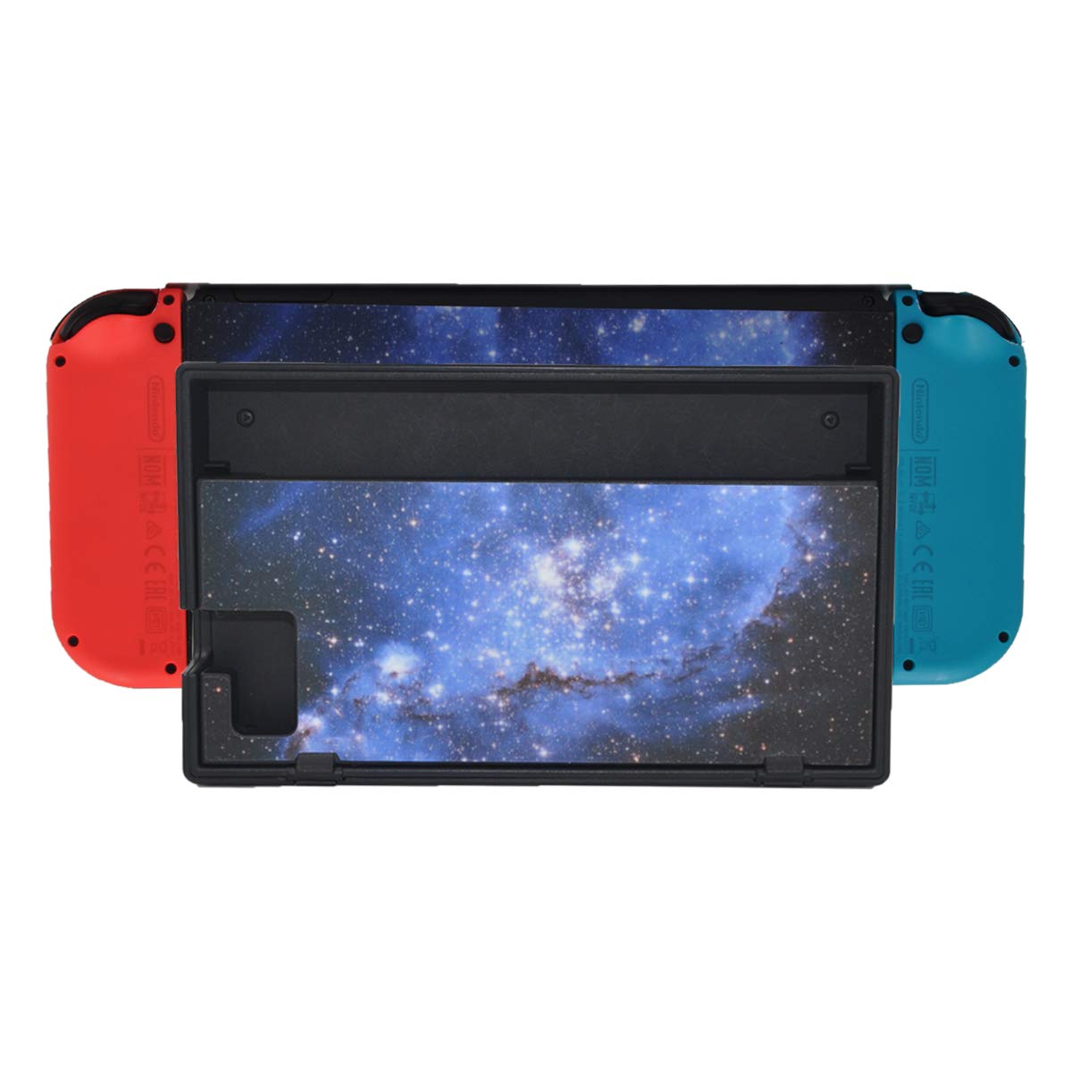 Taifond Full Set Faceplate Skin Decal Stickers for Nintendo Switch with 2Pcs Screen Protector (Console & Joy-con & Dock & Grip) -Blue Galaxy