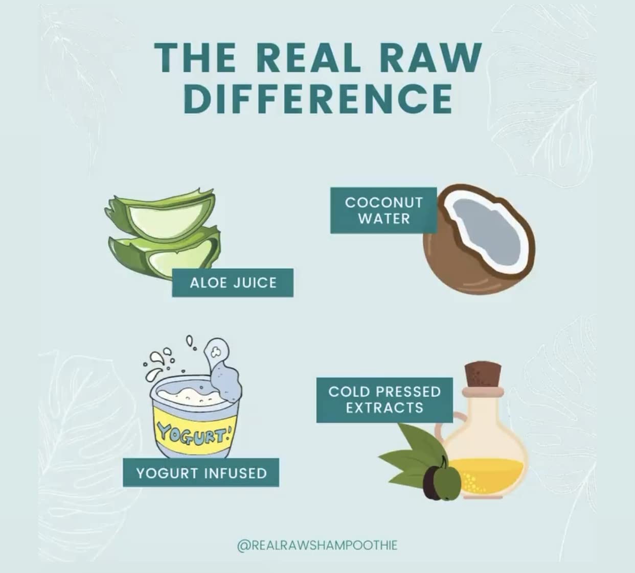 Real Raw Tea Tree Shampoo & Conditioner set - Cleanse, Hydrate + Invigorate - No Water 100% Pure Aloe Juice & Coconut Water - Sulfate & Paraben Free