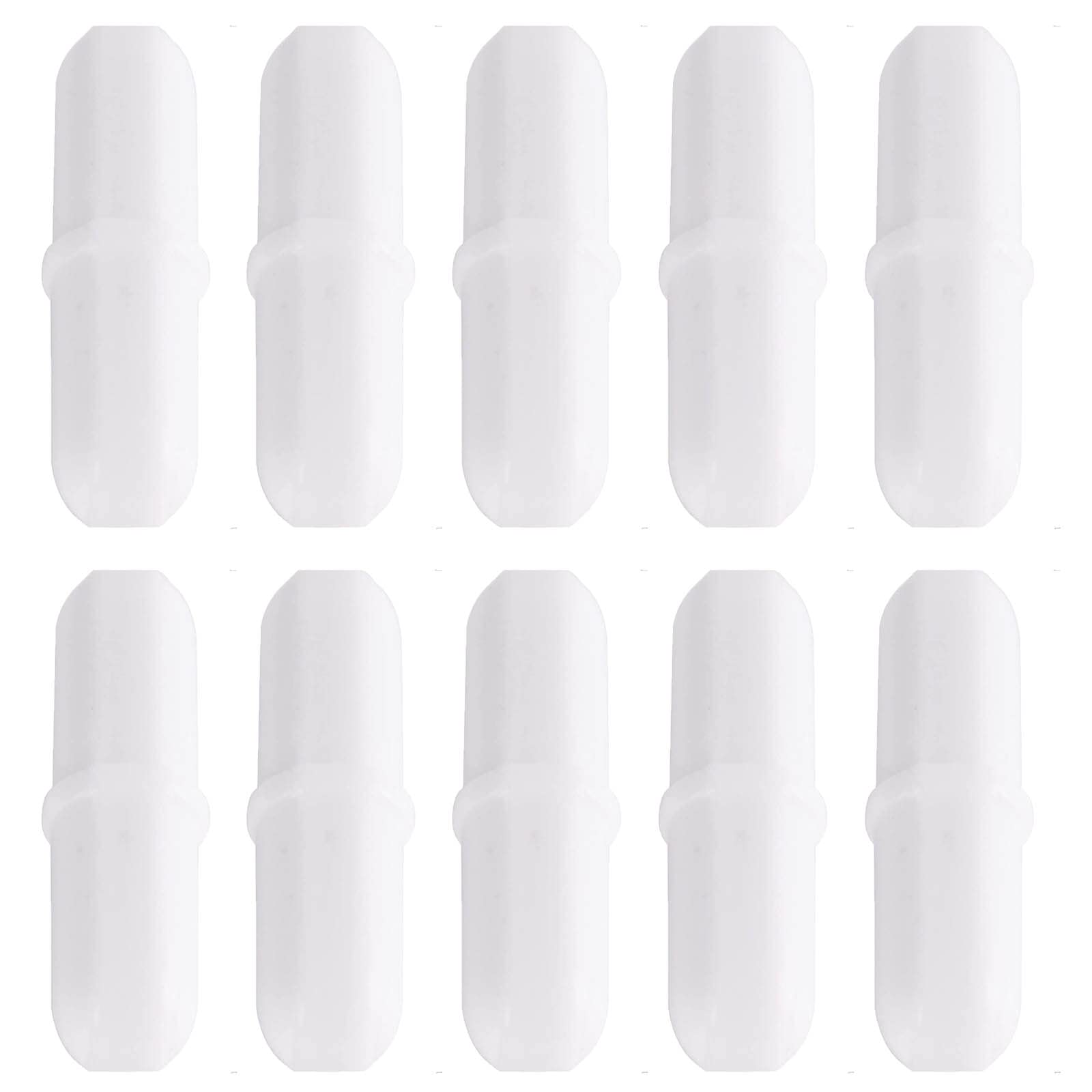 joaoxoko Magnetic Stir Bars,10 Pcs PTFE Magnetic Stirrer Mixer Stir Bar, 20 mm/ 0.8 Inch White Laboratory Stirrer Mixer Bar (10)