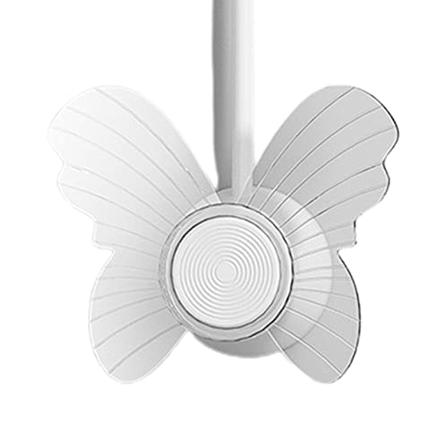 Menolana Wall Mount Hair Dryer Holder, Bathroom Bendable Rod Hairdryer Stand No, Butterfly White