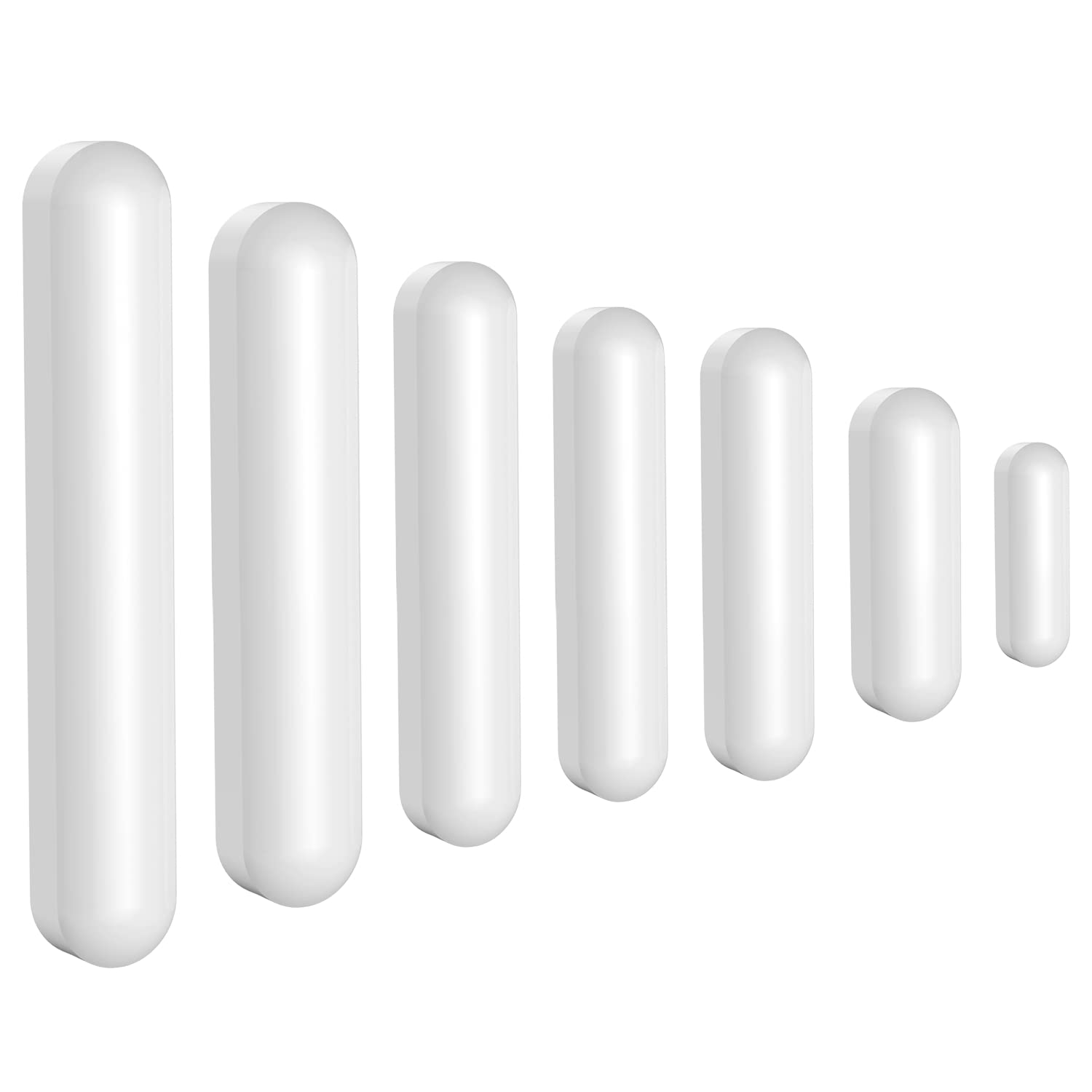 FunChem Stir Bar Set, PTFE-Coated Magnetic Stir Bar Laboratory White Stir Mixer for Stirrers, Assortment Pack Mixed Sizes, Pack of 7