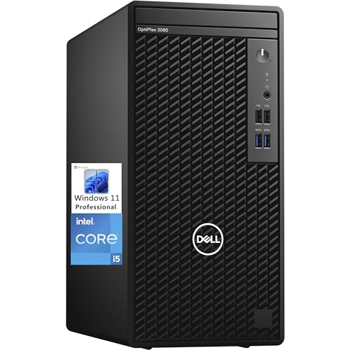 Dell OptiPlex 3080 Full Size Tower Business Desktop, Intel Hexa-Core i5-10505 (Beat Core i7-8700B), 16GB DDR4 RAM, 1TB PCIe SSD + 1TB HDD, AC WiFi, Bluetooth 5.0, Keyboard and Mouse, Windows 11 Pro