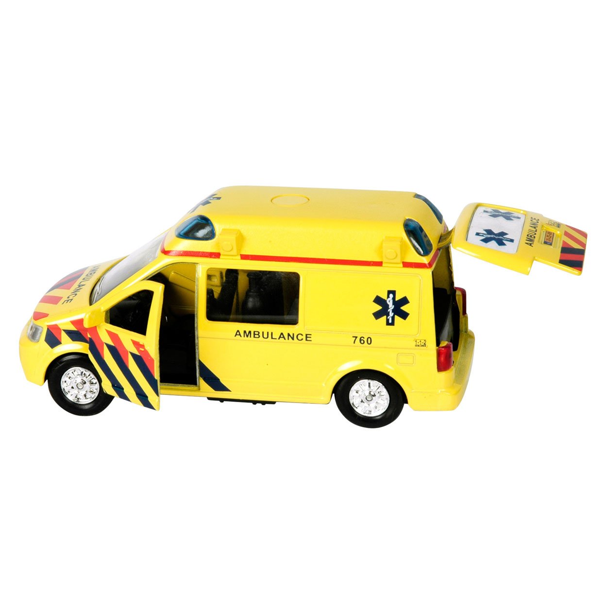 Speel Goed 510643 β Ambulance Model Toy Pull Back Solid Poplar