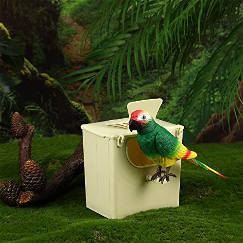 POPETPOP Parakeet Nesting Box, Bird Nest Breeding Box Bird Hut Cage Mounted Plastic Nesting Boxes for Cockatiel Budgie Parrot 2Pcs Bird Cage