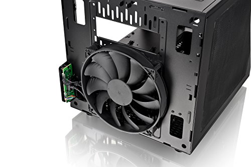 Thermaltake Core V21 SPCC Micro ATX, Mini ITX Cube Gaming Computer Case Chassis, Small Form Factor Builds, 200mm Front Fan Pre-installed, CA-1D5-00S1WN-00 Black