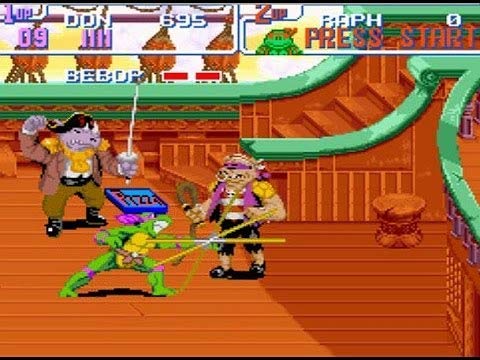 Teenage Mutant Ninja Turtles IV: Turtles in Time - (Super Nintendo, SNES) Reproduction Cartridge