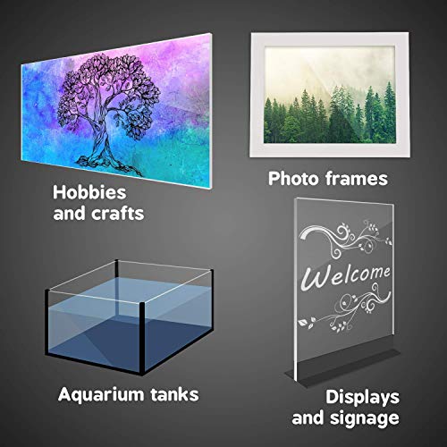 KLEARSTAND 2 Sheets of 12" x 24" x 0.09" (2.286mm Thick) Clear Plexiglass, Highly Versatile, Light Weight and High Impact Strength, Made in USA