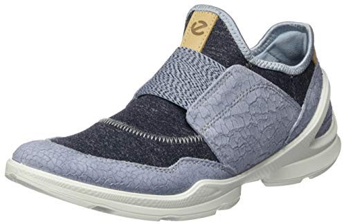 ECCO - Womenâs BIOM Street Strap Walking Sneaker, Dusty Blue/Marine, 9-9.5 Medium US