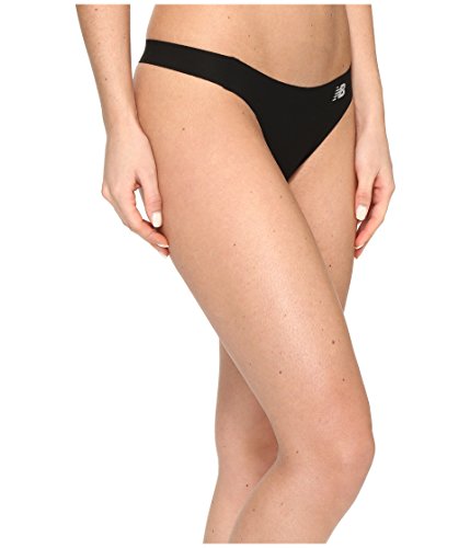 New Balance Women's Laser Thong Panties (3 Pack), Black, Medium