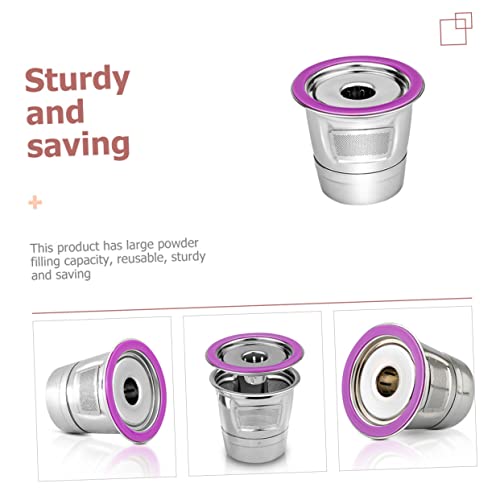 Homoyoyo Coffee Capsule Cup Espresso Coffee Tea Strainer Coffee Accessory Coffee Concentrate Coffee Machine Accessories Coffee Espresso Coffee Supply Filter Coffee Drainer Stainless Steel
