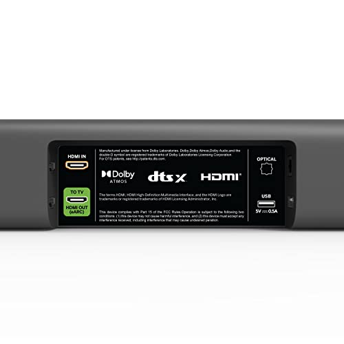 VIZIO M-Series 2.1 Immersive Sound Bar with 5 High-Performance Speakers, Dolby Atmos, DTS:X, Wireless Subwoofer and Alexa Compatibility, M215aw-K6, 2023 Model