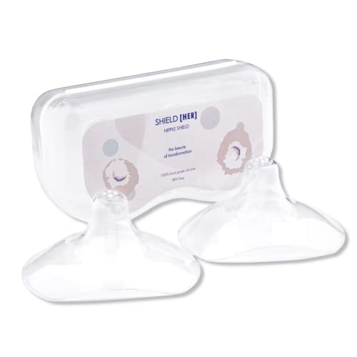 Next 9 Months Nipple Shields ā Nipple Shields for Nursing with Carry Case ā BPA-Free Silicone Breast Shields for Nursing ā Nipple Covers for Breastfeeding, Latch Difficulties ā Protect Sore Nipples