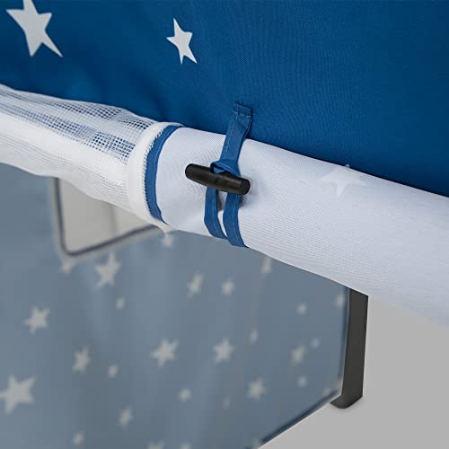 Delta Children Loft Bed Tent - Curtain Set for Twin Loft Bed (Bed Sold Separately), Blue Stars