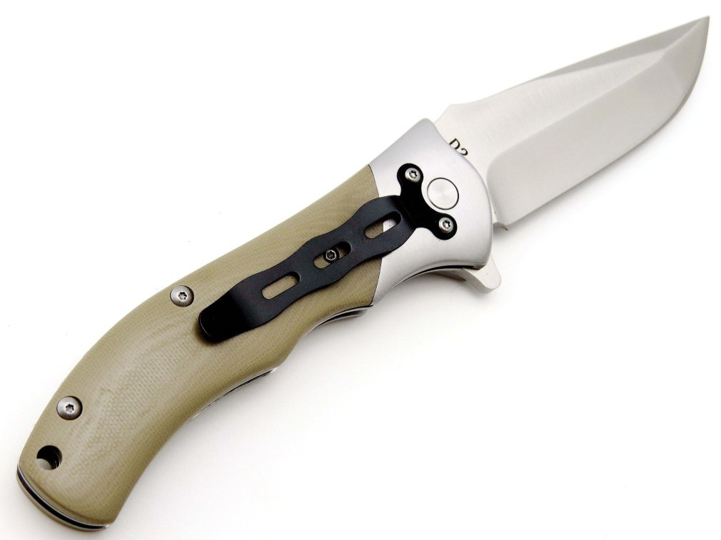 Ccanku C0555 Folding Knife, D2 Steel Blade G10 Handle EDC Knife for Outdoor,Hunting,Camping,Surviva-Gray … … … …