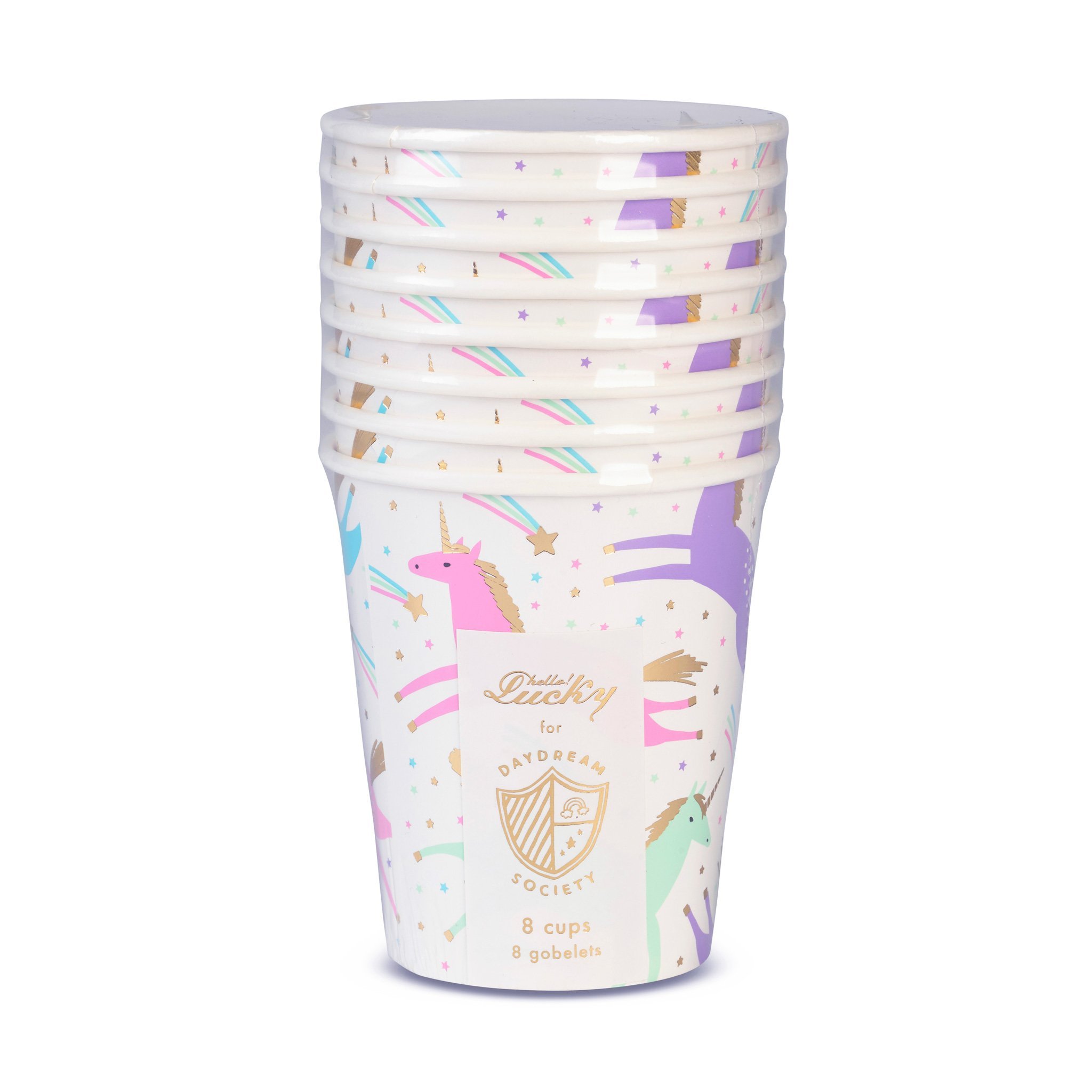 Daydream Society Pastel Magical Unicorn Paper Party Cups, Pack of 8