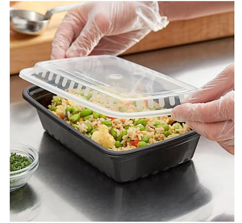 UEG CLUB Reusable 50Pack Meal Prep Food Storage Containers with Lids, Microwave Safe, Ideal for Prepping & Storing Meals, 38oz BPA Free Containers (38, Rectangular, 50, U2023E00786G4)