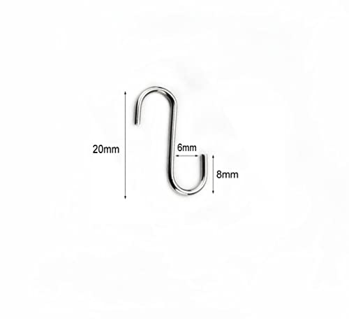 IDEALSV Stainless Steel S Hooks 200 Pcs Small S Shaped Hooks Christmas Ornament Hooks Jewelry Hooks 0.8 Inch Hanging Holder