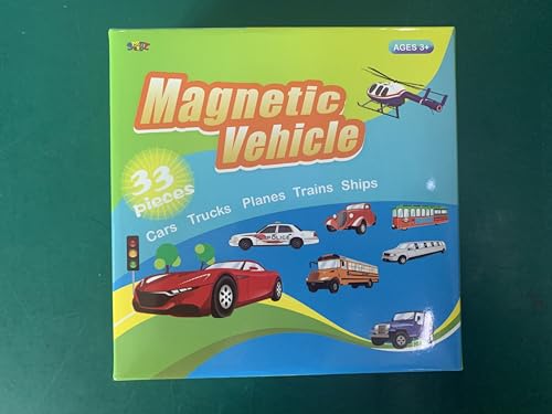SpriteGru 33 PCS Vehicle Foam Magnets for Toddlers Kids, Perfect for Preschool Learning (Land Air Ocean All Included)