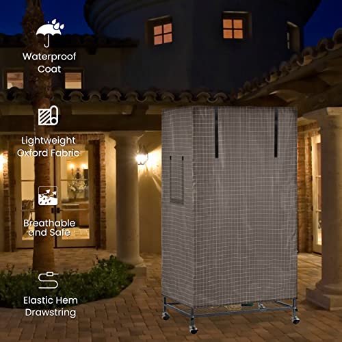 KNUTI Universal Bird Cage Cover Good Night Blackout 51" x 38" x 23.5" Inch Thin Lightweight Breathable Small Animal Cages Cover Pet Removable Durable Protector (Beige)