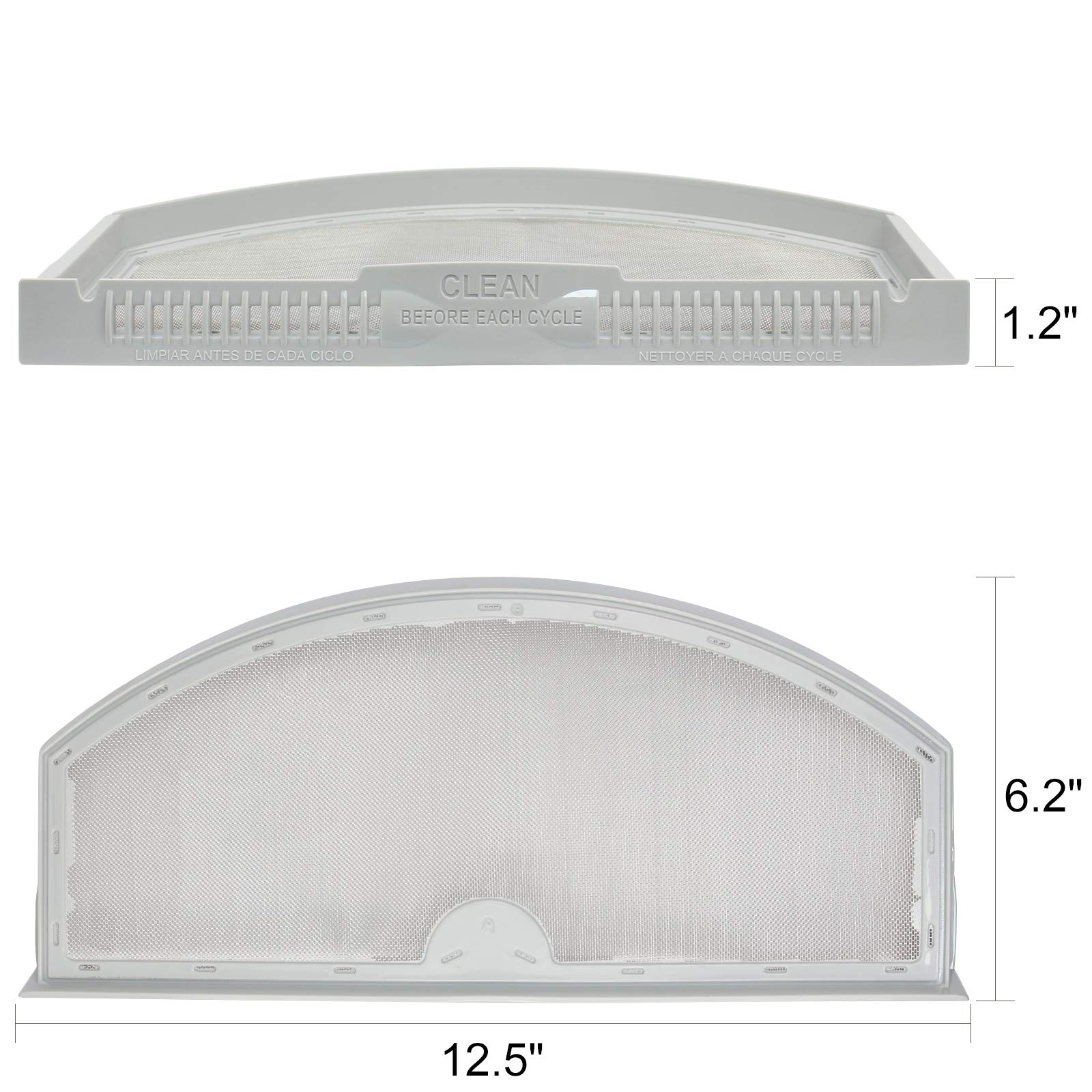 S-Union WE03X23881 Dryer Lint Filter Screen Stainless Steel Compatible With General Electric (GE) Dryer, Replace PS11763056, AP6031713, EAP11763056, Include Clothes Dryer Lint Vent Trap Cleaner Brush