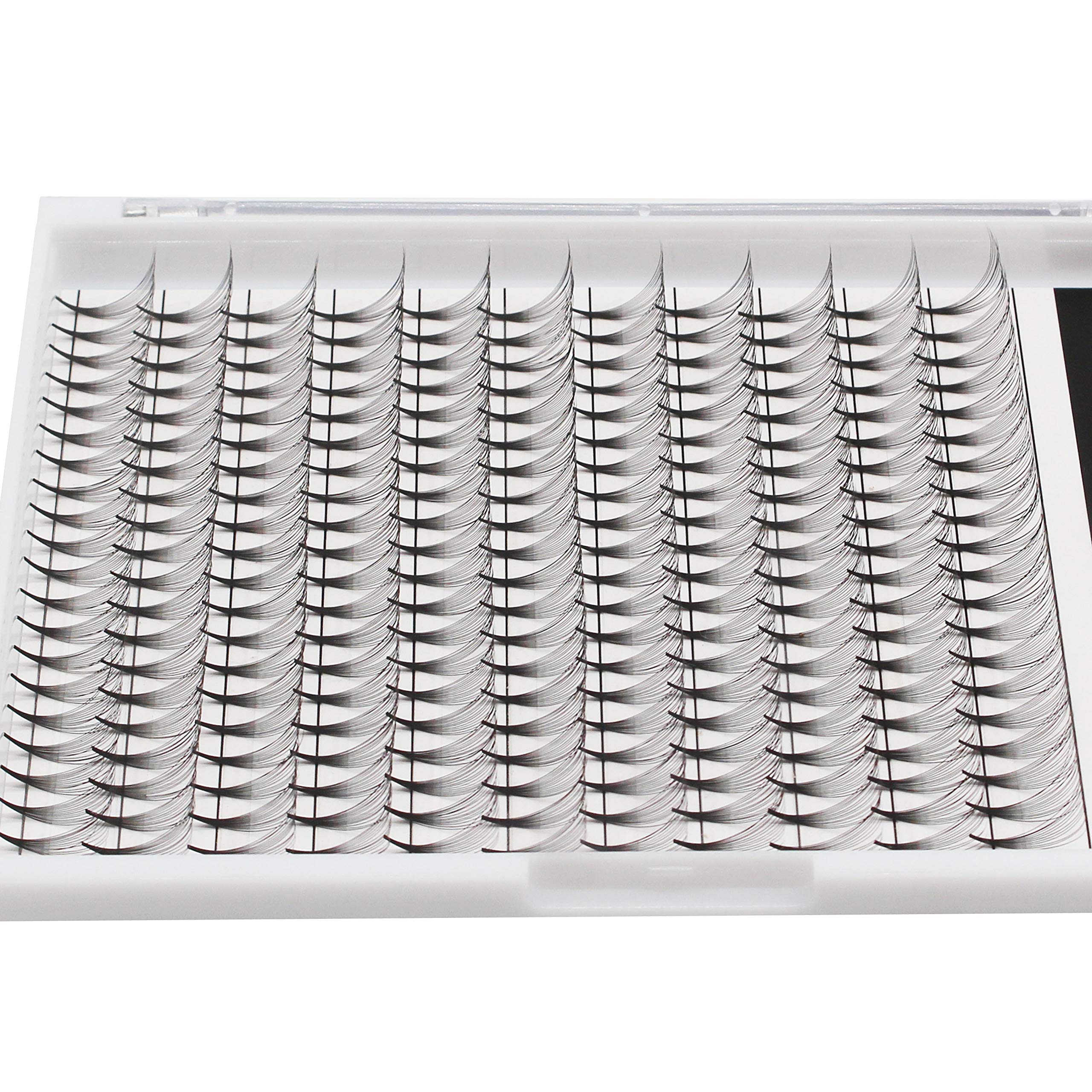 Dedila 220Pcs -Long Stem 14D Wide Fans Premade Volume Eye Lashes Extensions Thin Base Natural Long Individual False Eyelashes Soft and Lightweight Cluster Lashes 10-18mm to Choose (15mm)