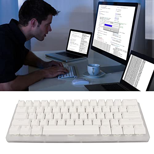 Gaming Keyboard, Hot Swap Type C USB3.1 Wired Mechanical Keyboard RGB Lighting Effects for Home (Brown Switch)