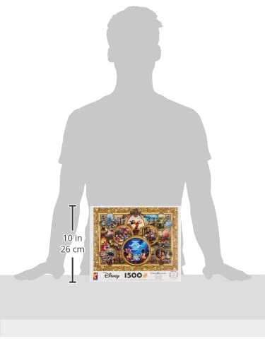 Ceaco - Thomas Kinkade - Disney Dreams Collection - Mickey's 90th Birthday Collage - 1500 Piece Jigsaw Puzzle,Golden Color, 3401-29, 32 x 24