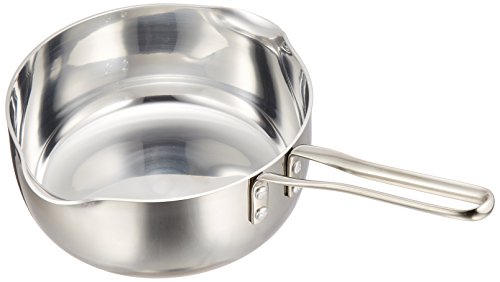 Endoshoji AYK8502 Commercial Use, 2-Layer Clad, Snow Flat Pot, 7.1 inches (18 cm), Induction Compatible