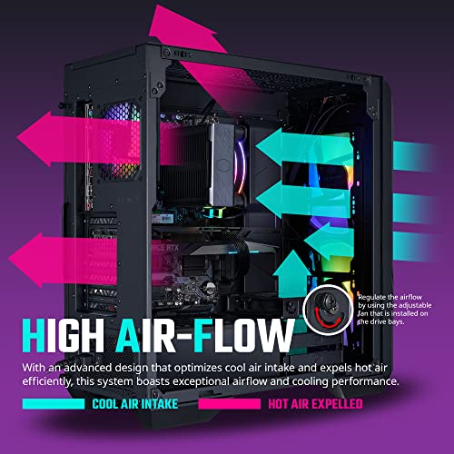 Cooler Master HAF 5 Pro High Performance Gaming PC Desktop - Intel i7 12700F - NVIDIA GeForce RTX 3070 - 16GB DDR4 3200MHz - 1TB M.2 NVMe SSD – WiFi - Windows 11 - Desktop Computer,Black