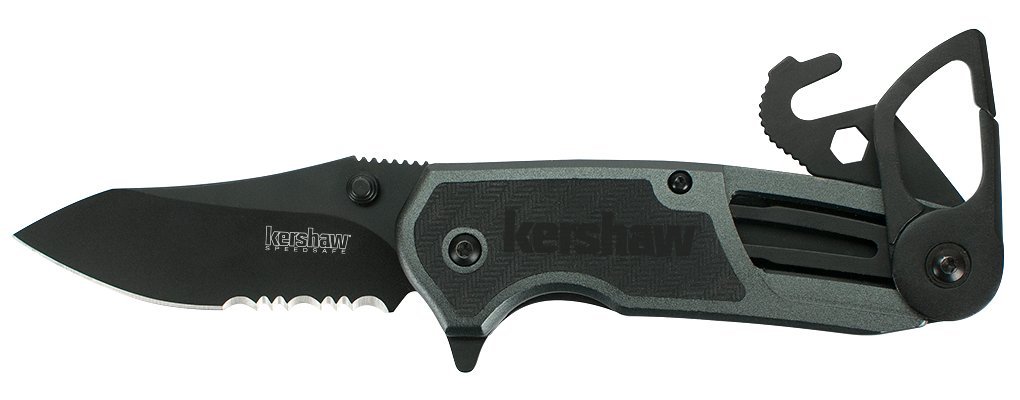 Kershaw Funxion EMT Assisted Opening Knife (3" Black Serr) 8100GRYST