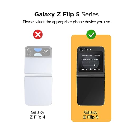 VRS DESIGN Terra Guard Modern for Galaxy Z Flip 5 5G Phone Case (2023), Premium Modern Neat Style Semi-Auto Hinge Protection Case (Matte Black)