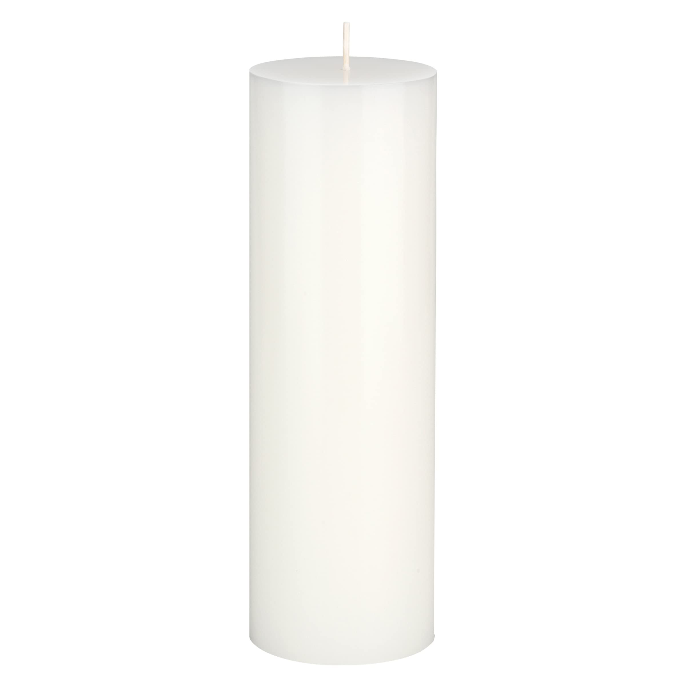 Mega Candles 1 pc Unscented White Round Pillar Candle, Hand Poured Premium Wax Candles 3 Inch x 9 Inch, Home Décor, Wedding Receptions, Baby Showers, Birthdays, Celebrations, Party Favors & More