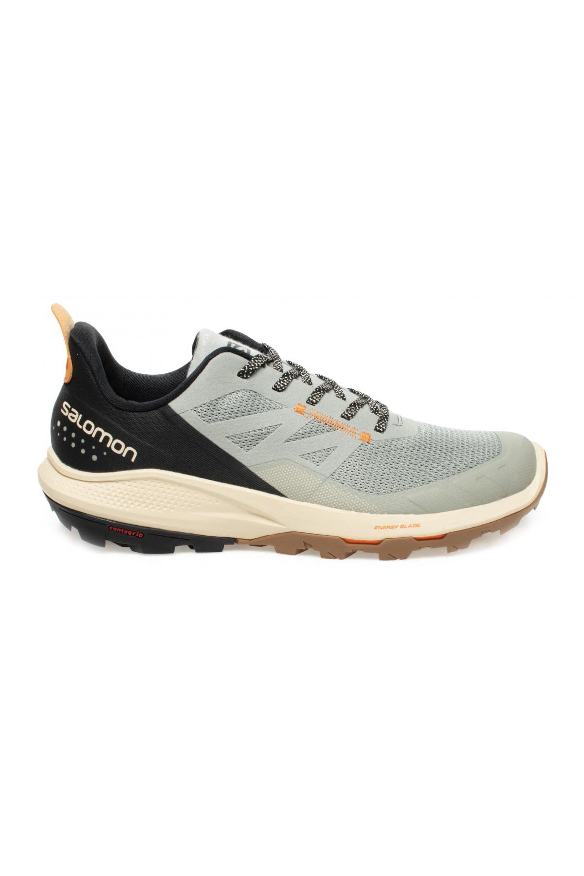 Salomon Men's OUTPULSE Hiking Shoes for Men, Wrought Iron/Bleached Sand/Vibrant Orange, 10