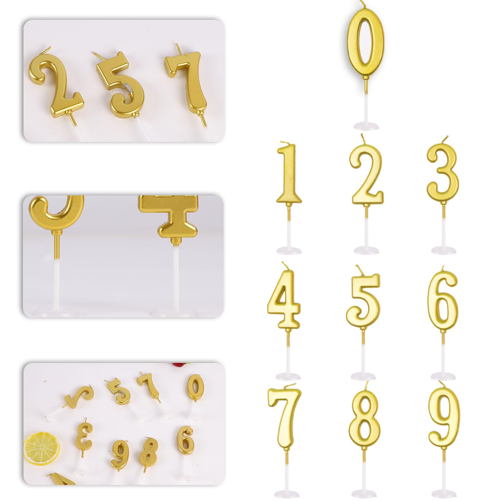 Happy Birthday Cake Candles,Swgraromlick Birthday Party Decorations Suppiles,Cake Topper for Wedding Anniversary Celebrations (Number)