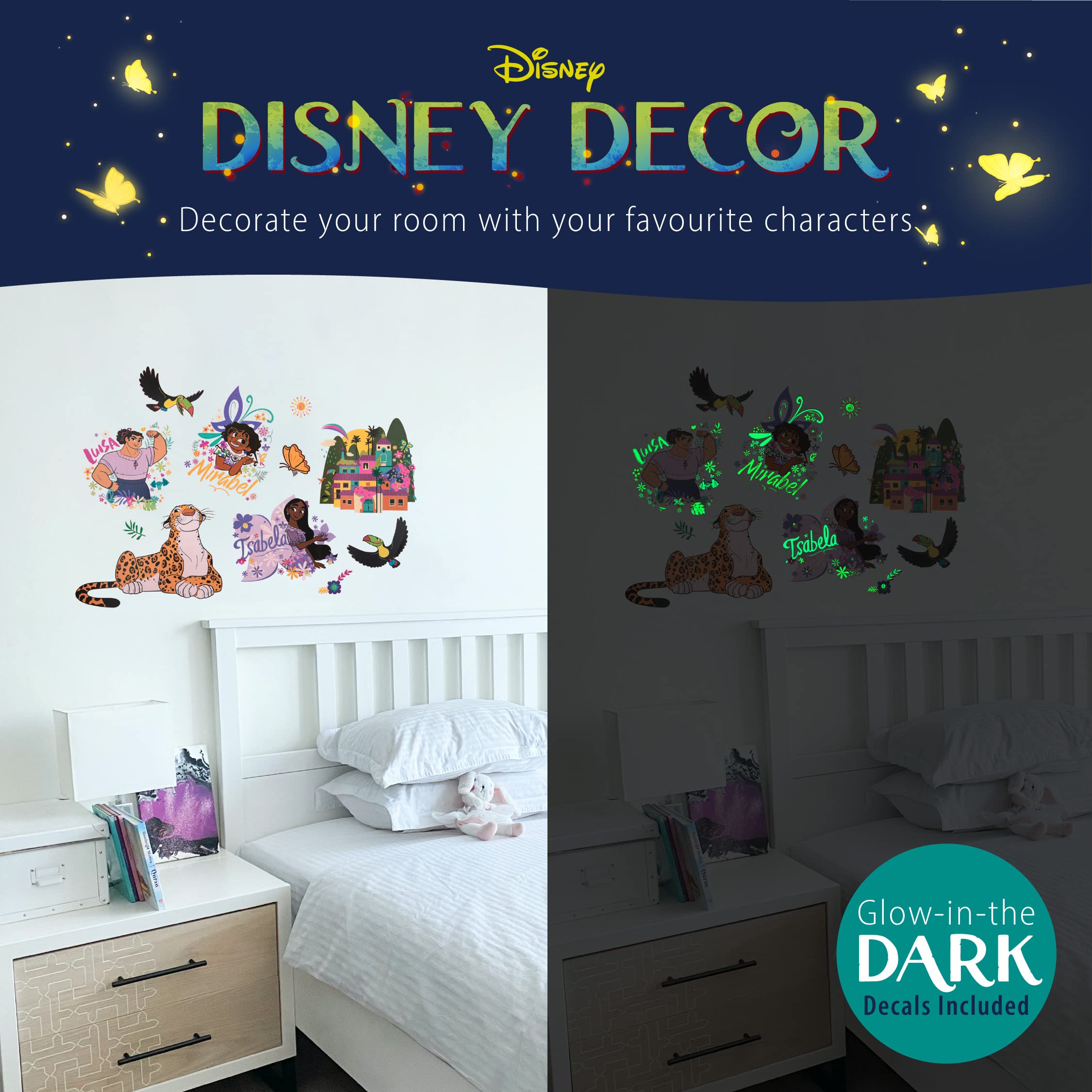 Encanto Glow in The Dark Wall Decals | Disney Animated Movies Bedroom Decorations