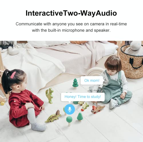 WiFi Camera Indoor Security Camera 2K 5GHz & 2.4GHz Security Camera Cameras for Baby/Elder/Dog/Pet Camera with Phone app Smartphone (1Pcs 64GB SD)