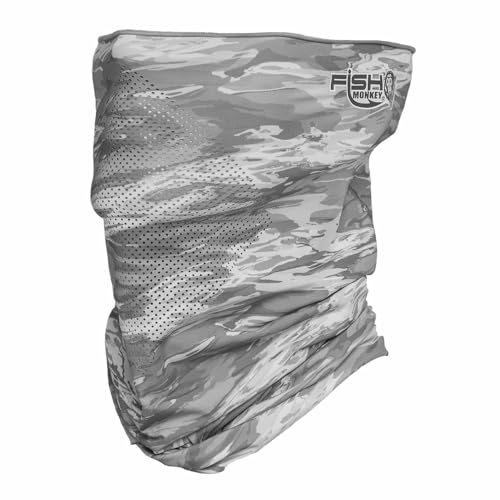 Fish Monkey Performance Face Guards Grey Water Camo