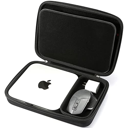 RAIACE Hard Storage Case Compatible with Apple Mac Mini M1. (Case Only, Not Include The Device and Accessories) - Black(Black Lining)