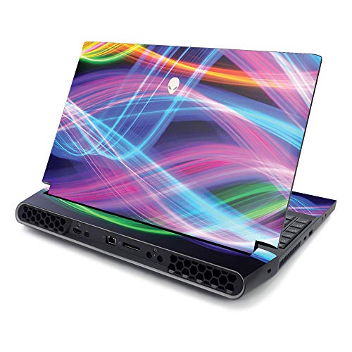 MightySkins Skin Compatible with Alienware Area-51M 17" (2019) - Light Waves | Protective, Durable, and Unique Vinyl Decal wrap Cover | Easy to Apply, Remove, and Change Styles | Made in The USA