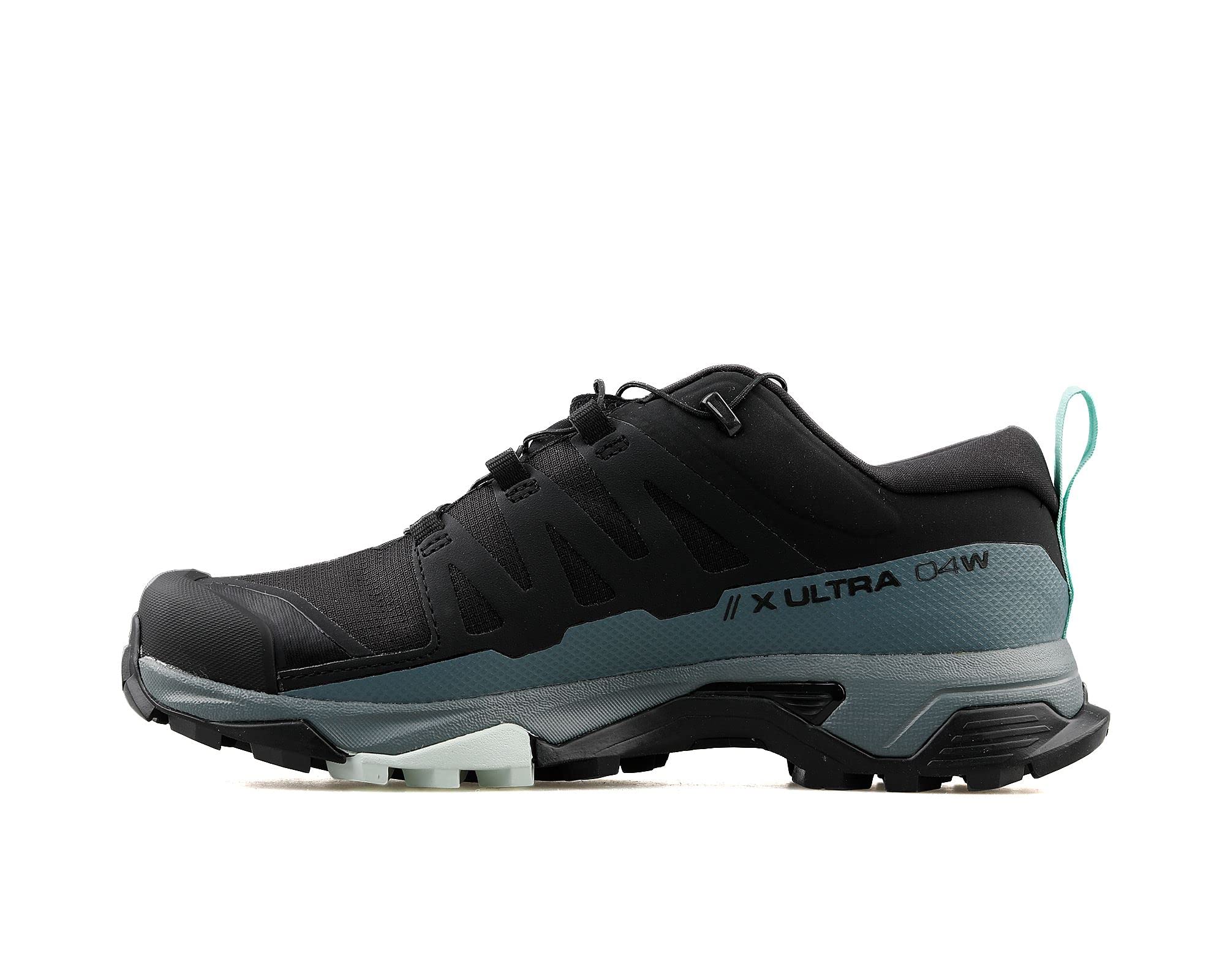 Salomon X Ultra 4 Gore-TEX Hiking Shoes for Women, Lunar Rock/Ebony/Mint Leaf, 6