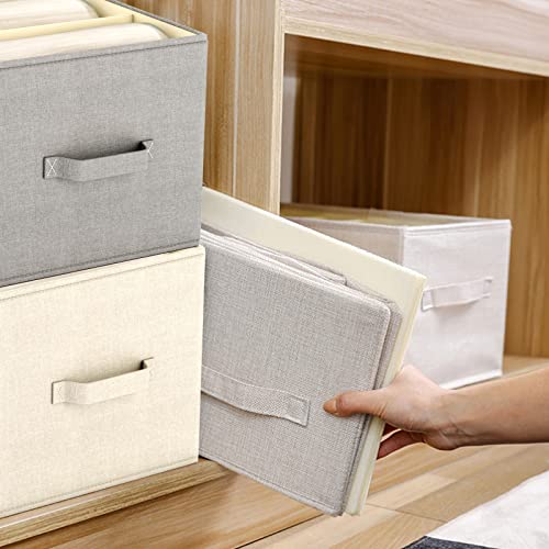 Homzing Drawer Organizers for Clothing Wardrobe Clothes Organizer Clothing Organizer with Handle Foldable Use to Thin Jeans Pants T-shirts Leggings Built-in PP Board-4pcs