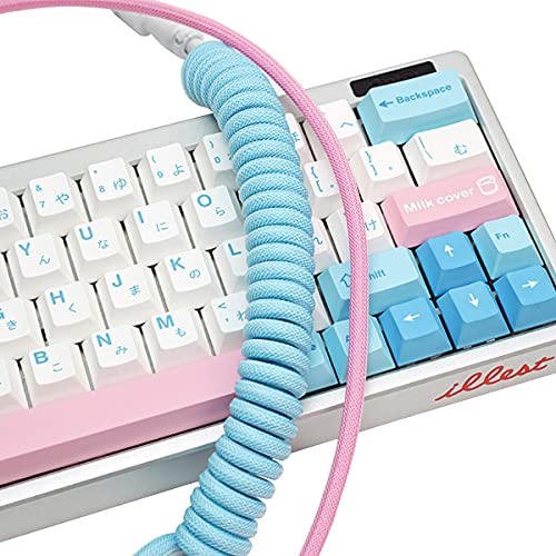 PBT Milk Japanese Keycaps 141 Keys Cherry Profile Dye Sublimation ANSI Layout for Mechanical Gaming Keyboard Cherry MX Switches