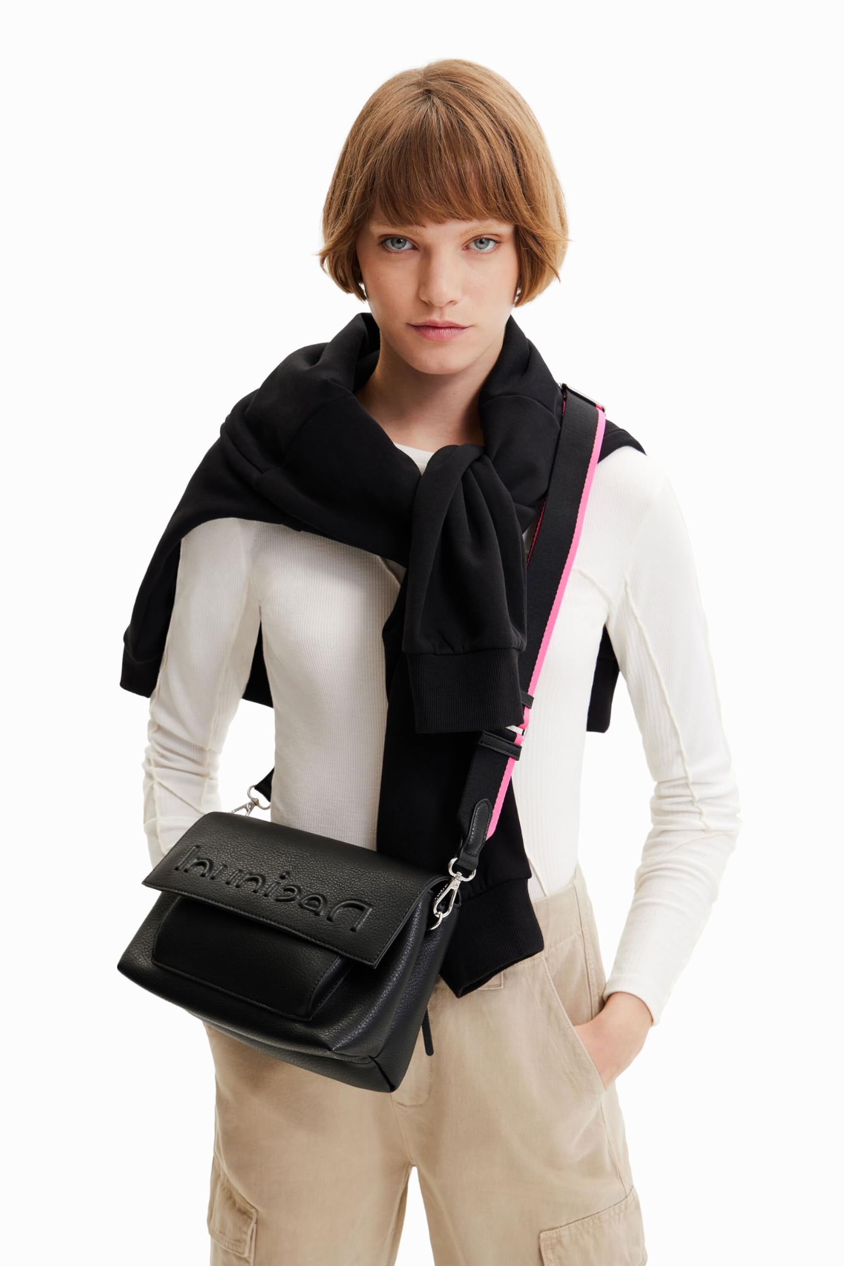 Desigual Midsize Half Logo Crossbody Bag