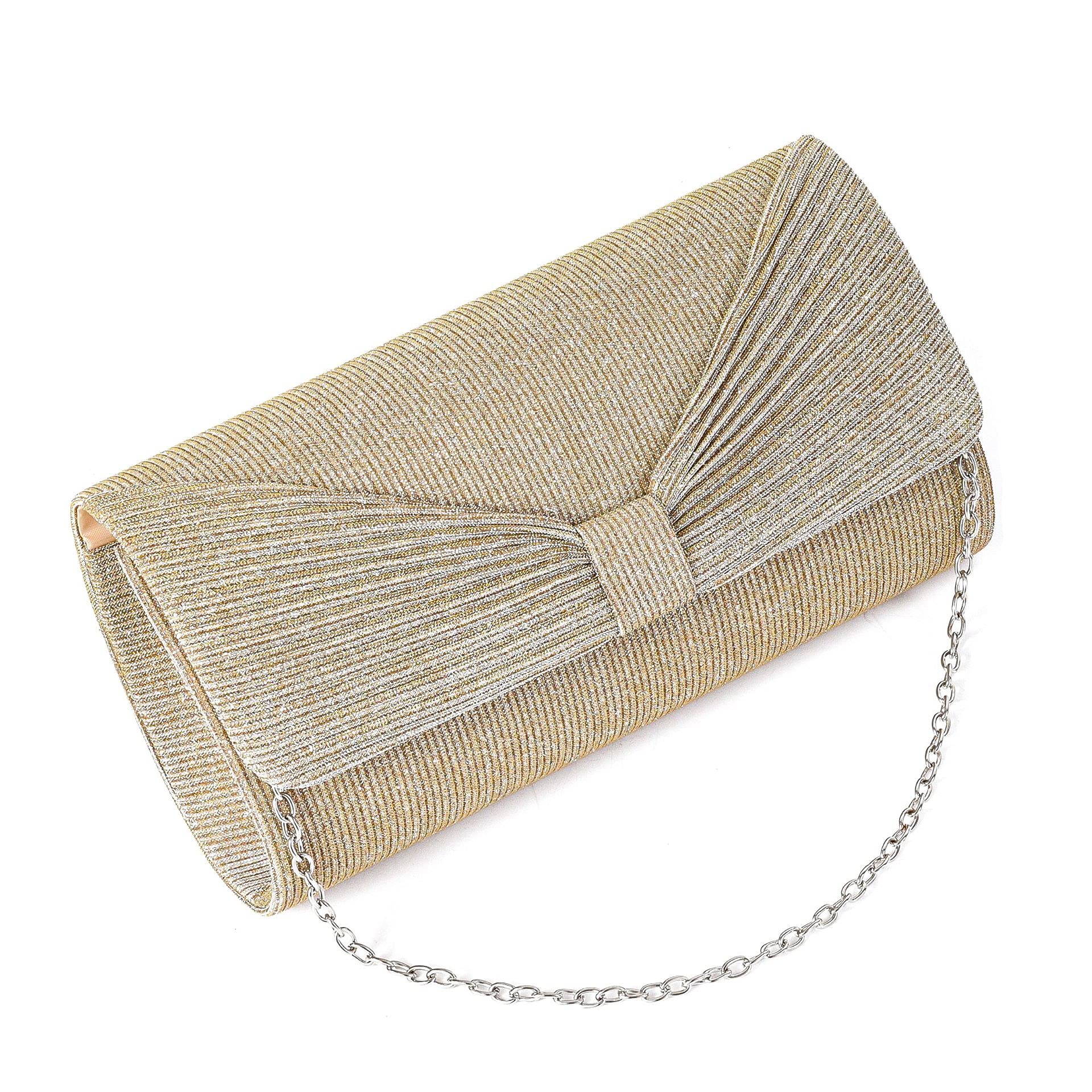 Clutch Purses for Women Wedding Small Evening Bag Sparkling Party Handbag Bridal Clutch Champagne
