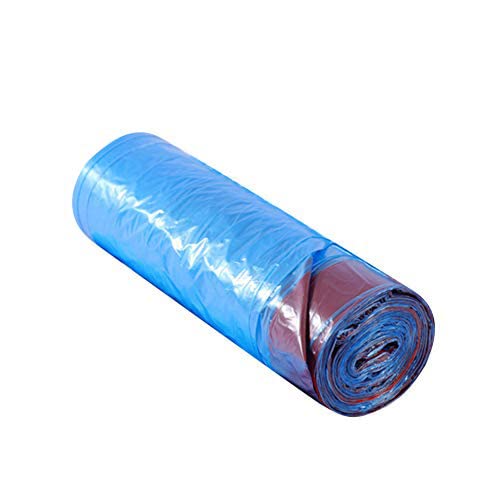 Newrys 1 Roll Bin Garbage Bags Trash Bags, Disposable Large Garbage Bag Home Drawstring Trash Rubbish Pouch for Kitchen, Bathroom, Office Blue 45 * 50cm