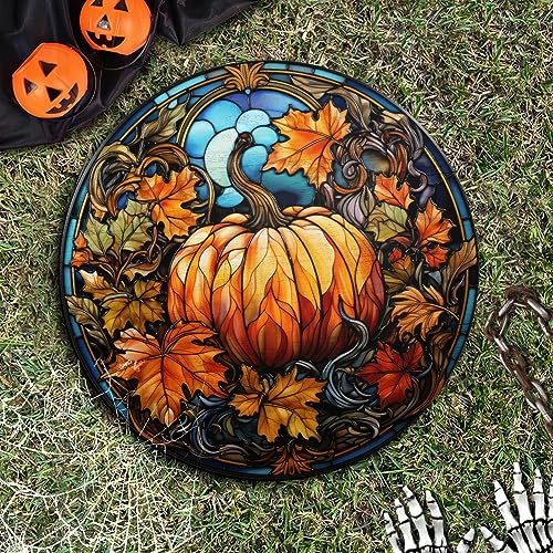 V VIBEPY 2D Flat All Over Printed, Pumpkin Wooden Sign, Fall Sign, Autumn Sign, Pumpkin Sign For Fall Decor, 8",12",18" Wood Sign, Autumn Decor, Fall Decorations (CSWS-EPHG-51197001)