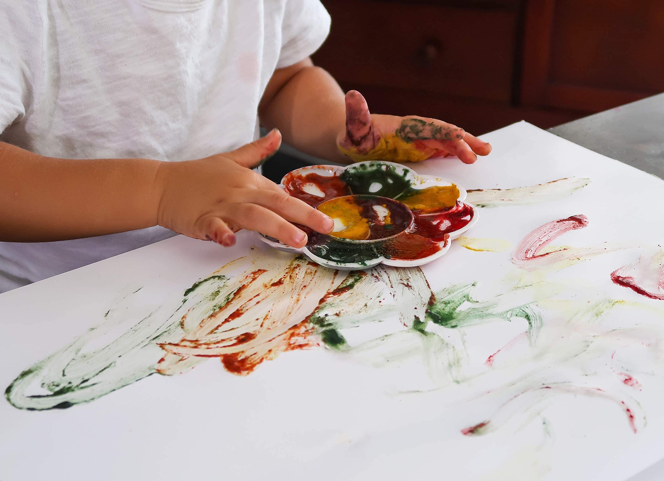 Veggie Baby Finger Paints for Toddlers, Vegan Art Pad 60 Sheets, Made in USA