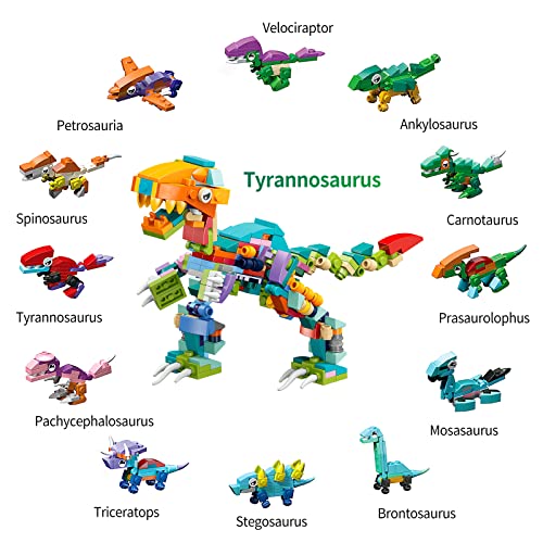 Dinosaur Eggs Dino Building Blocks Eggs with Toys Inside Dinosaur Surprise Egg Hunt Birthday Party Favors Basket Stuffers for Boys Kids 12PCS