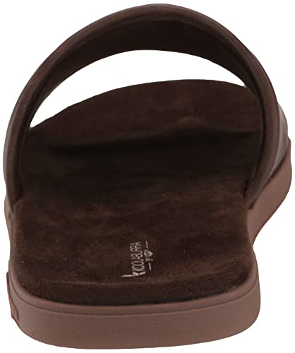 Koolaburra by UGG Men's TREEVE Slide Sandal, Chocolate Brown, 10