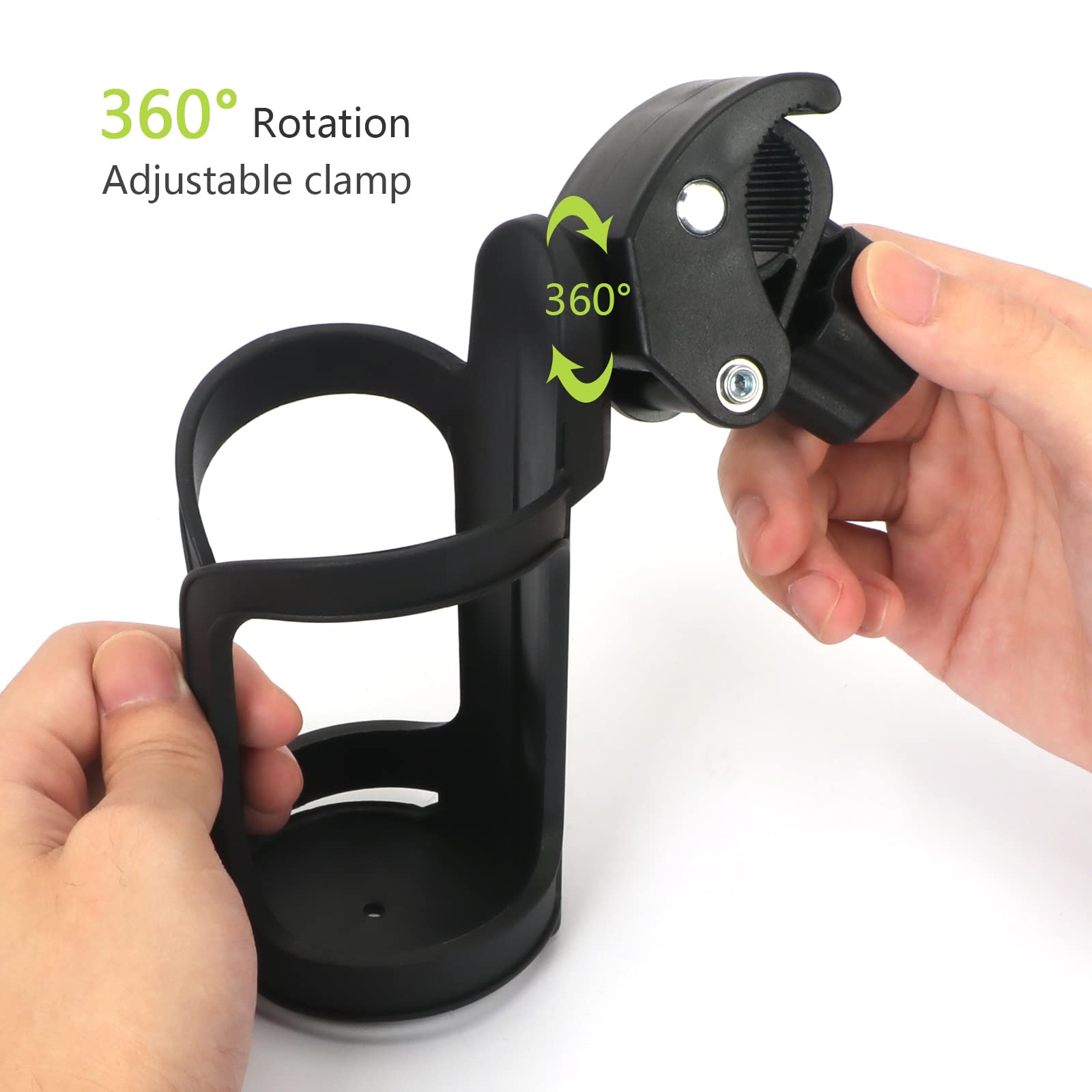 FYY Bicycle Water Bottle Holder,Bike Cup Holder,Universal Stroller Cup Holder for Bicycle, Stroller, Wheelchair, Walker, Trolley, Motorcycle-Black
